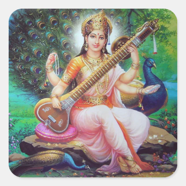 indian god square sticker | Zazzle