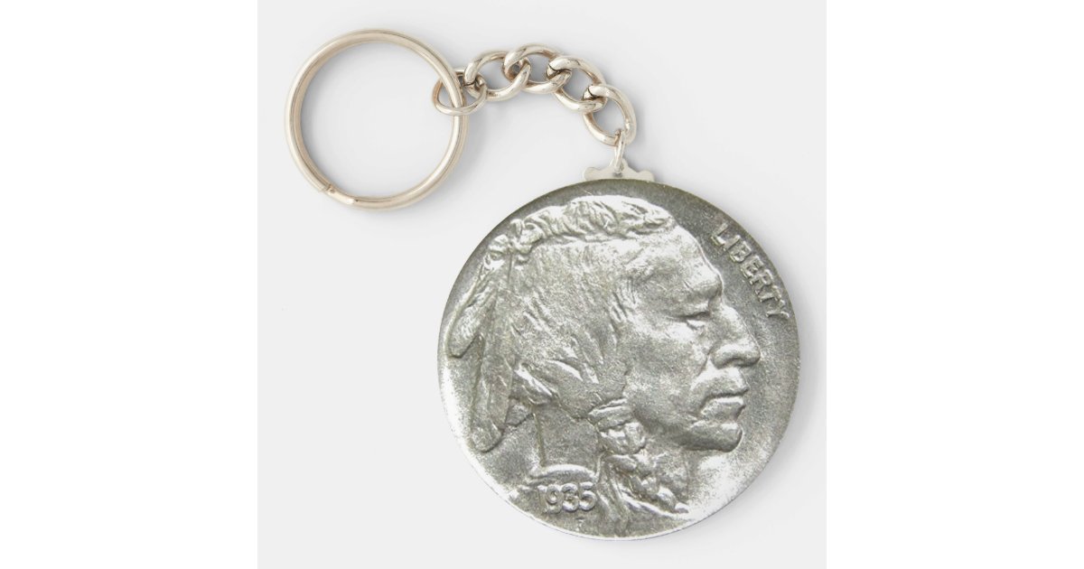 INDIAN HEAD NICKEL KEYCHAIN | Zazzle.com