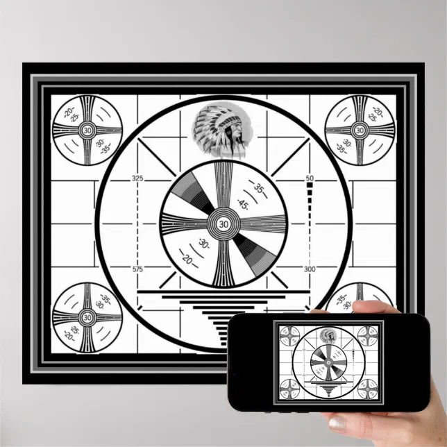 Indian Head Test Pattern 16 x 20 Poster | Zazzle