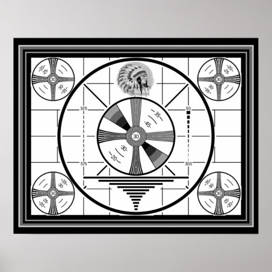 Indian Head Test Pattern 16 x 20 Poster | Zazzle.com