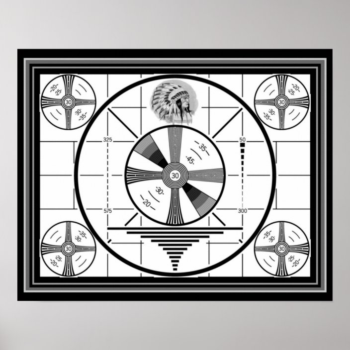 Indian Head Test Pattern 16 x 20 Poster | Zazzle