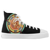 Indian Head Test Pattern Black High-Top Sneakers | Zazzle