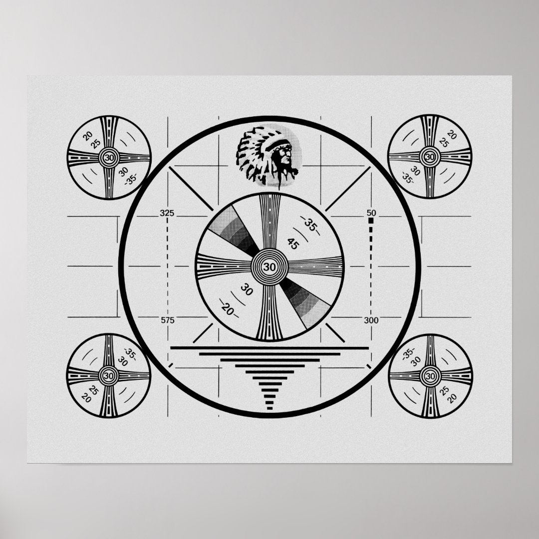 Indian Head Test Pattern Poster | Zazzle