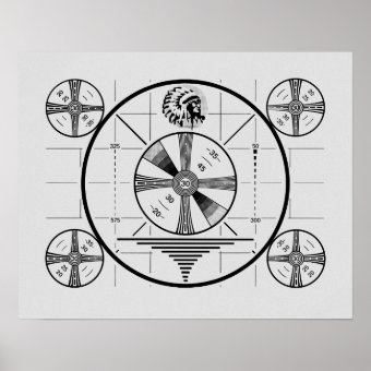 Indian Head Test Pattern Poster | Zazzle