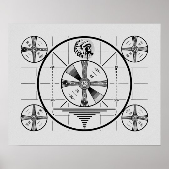 Indian Head Test Pattern Poster | Zazzle.com