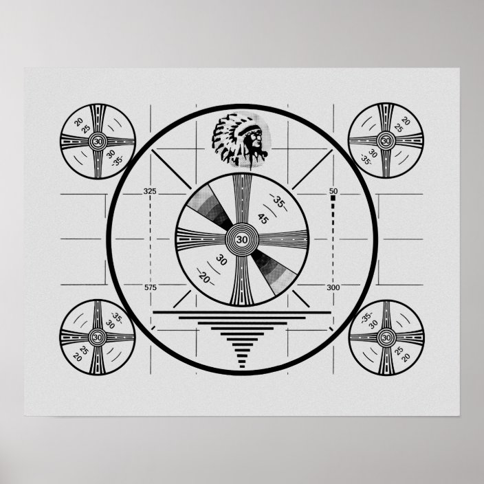 Indian Head Test Pattern Poster | Zazzle.com