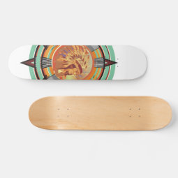 Indian Head Test Pattern Skateboard | Zazzle