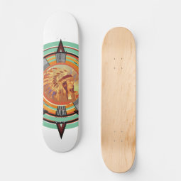 Indian Head Test Pattern Skateboard | Zazzle