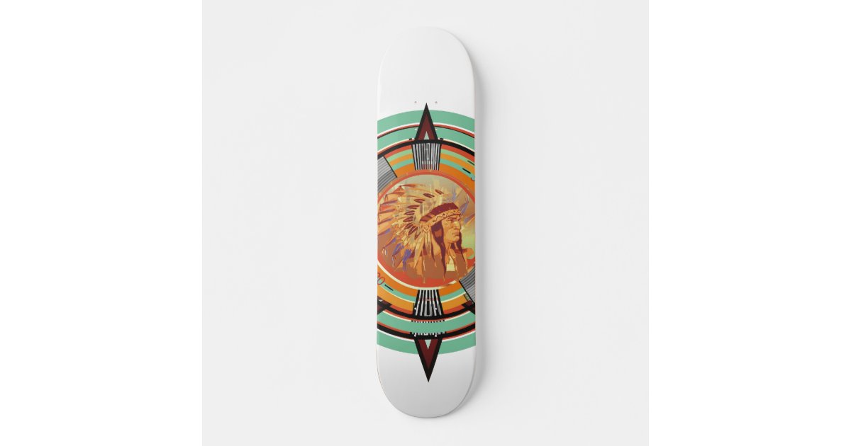 Indian Head Test Pattern Skateboard | Zazzle