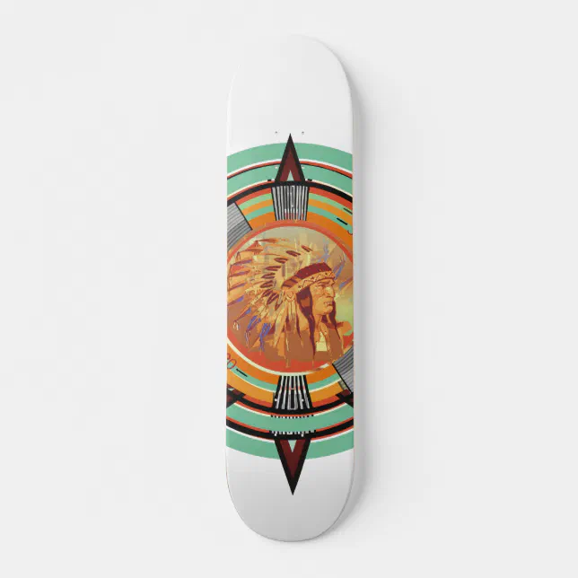 Indian Head Test Pattern Skateboard | Zazzle