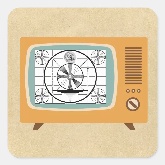 Indian Head Test Pattern Square Sticker | Zazzle