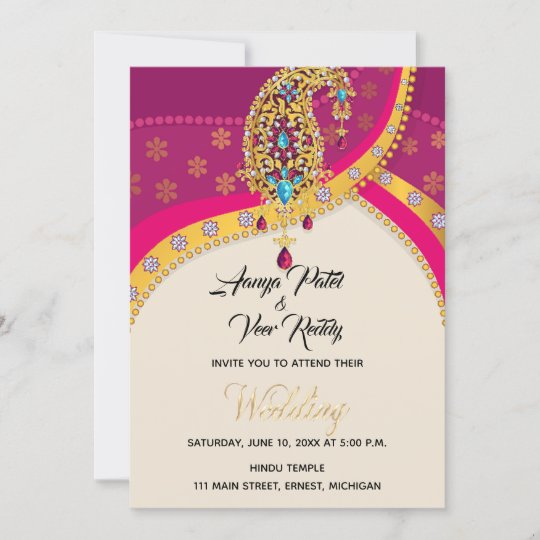 Indian Hindu Wedding Invitation | Zazzle.com