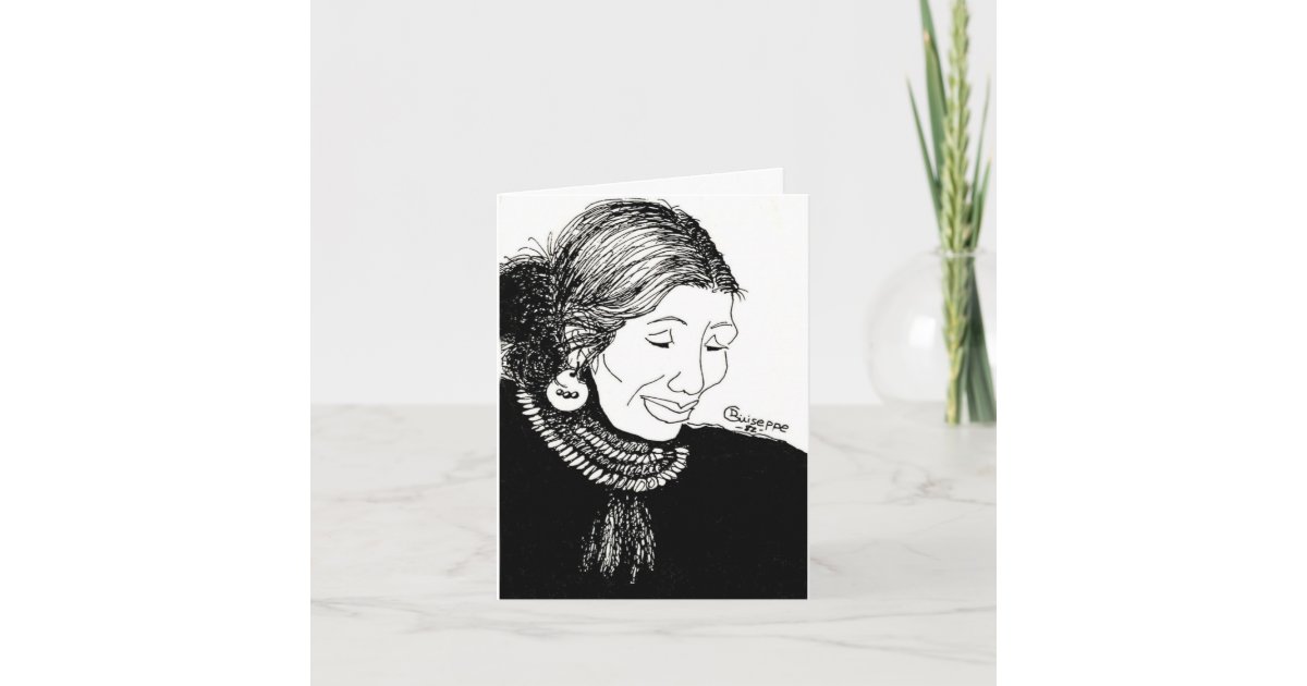 Indian Lady Note Card | Zazzle
