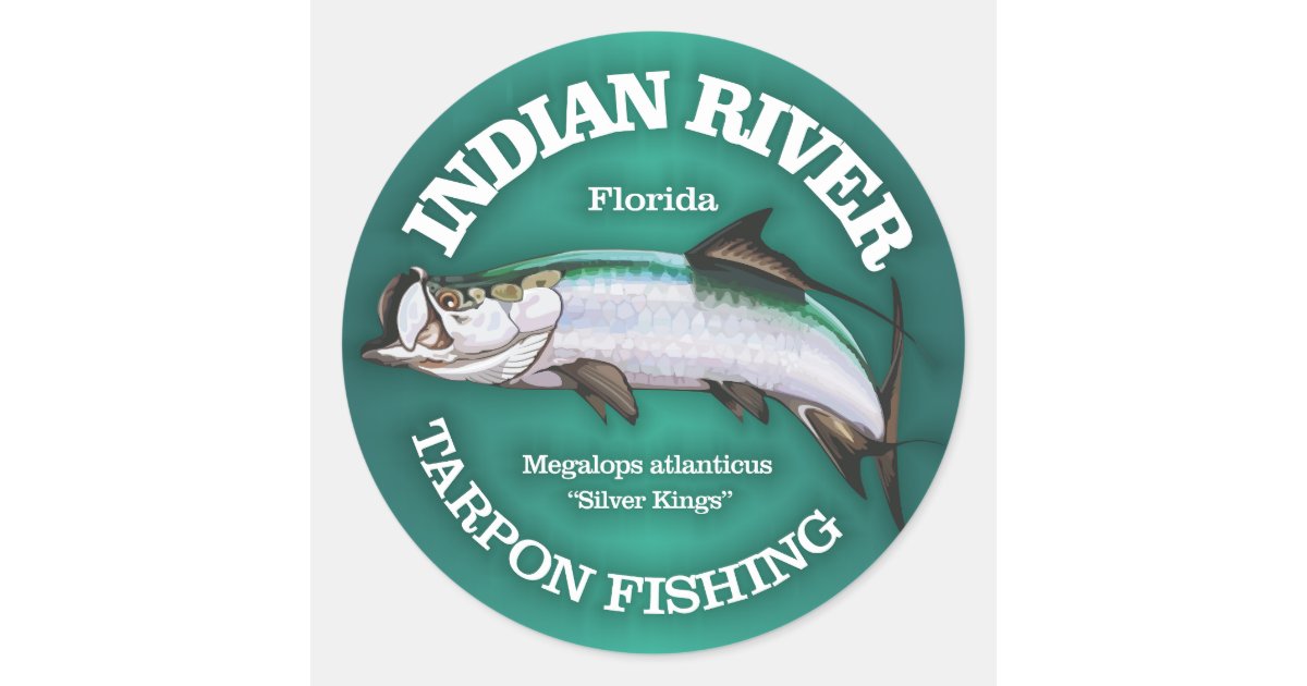 Indian River (Tarpon) Classic Round Sticker | Zazzle