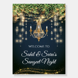 Indian Sangeet poster & Sangeet Night welcome sign | Zazzle