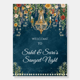 Indian Sangeet sign & Sangeet Night welcome board | Zazzle