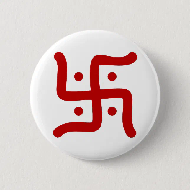 indian traditional hindu swastika symbol religion button | Zazzle