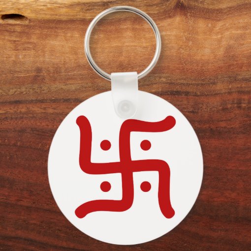 indian traditional hindu swastika symbol religion keychain | Zazzle