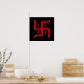 indian traditional hindu swastika symbol religion poster | Zazzle
