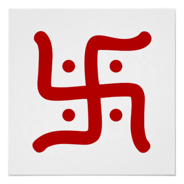 indian traditional hindu swastika symbol religion poster | Zazzle