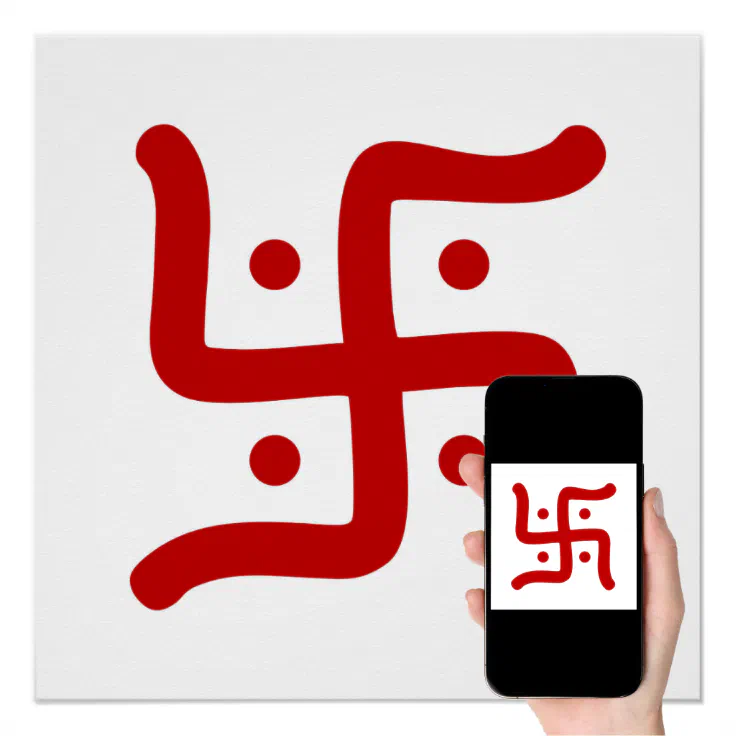 indian traditional hindu swastika symbol religion poster | Zazzle