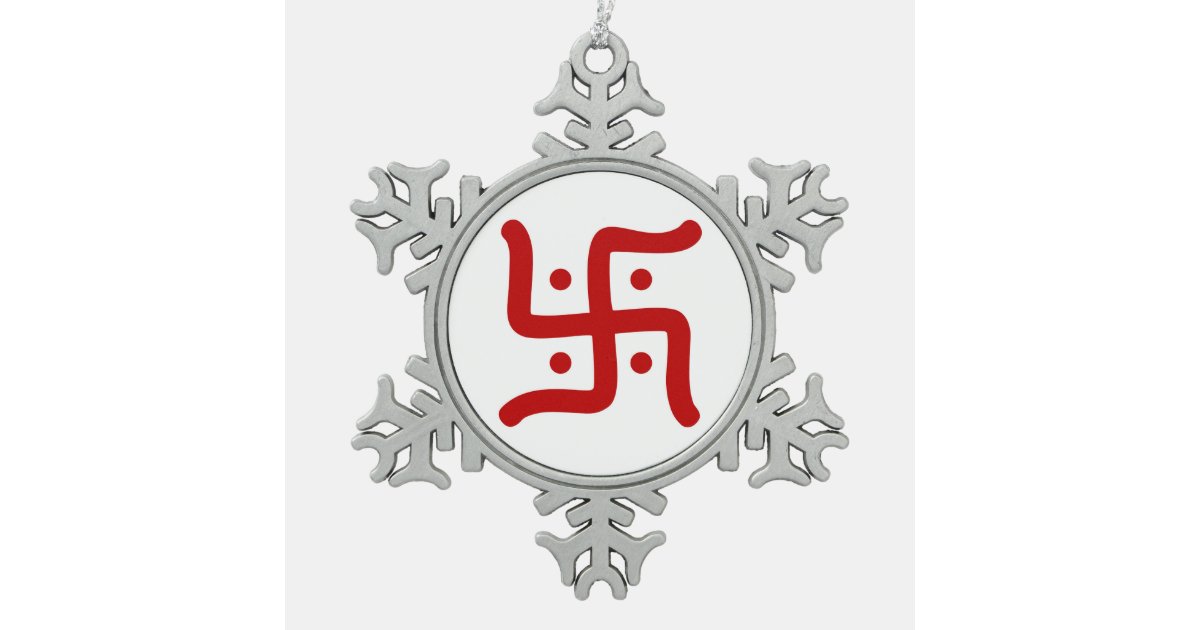 indian traditional hindu swastika symbol religion snowflake pewter ...