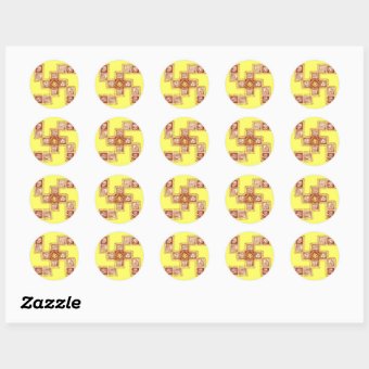 Indian Traditional Swastika Classic Round Sticker | Zazzle