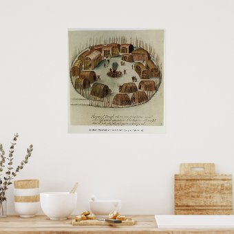Indian Village of Pomeiooc Poster | Zazzle