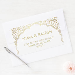 Indian Wedding Address Labels, Wedding Stickers | Zazzle
