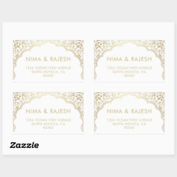 Indian Wedding Address Labels, Wedding Stickers | Zazzle