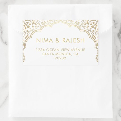 Indian Wedding Address Labels, Wedding Stickers | Zazzle