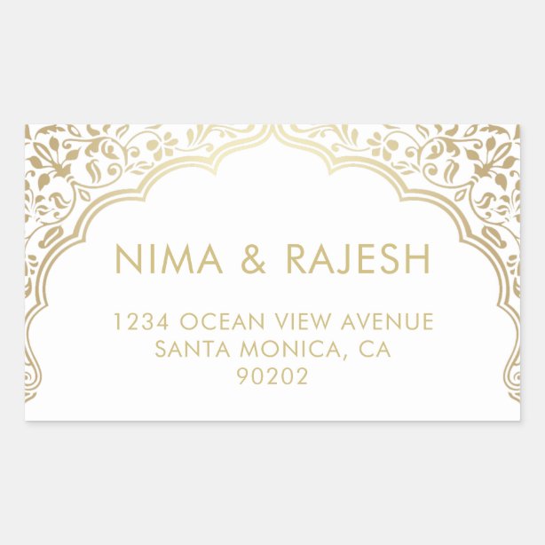 Indian Wedding Stickers & Labels | Zazzle