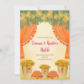 Indian wedding cards Haldi ceremony invitations | Zazzle
