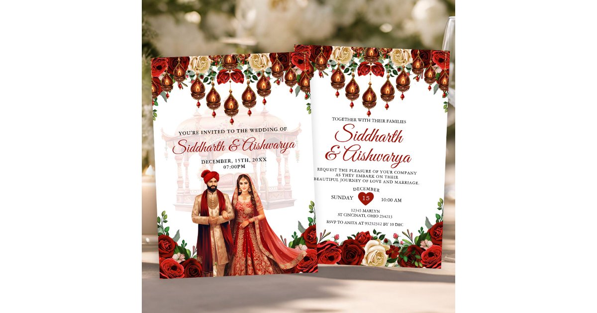 Indian Wedding Ceremony Roka Hindu Bollywood Invitation | Zazzle