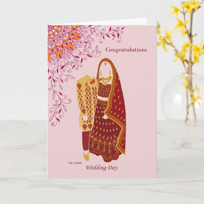 Indian Wedding Congratulations Card | Zazzle.com