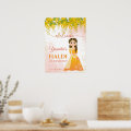 Indian wedding Haldi yellow hanging flowers Poster | Zazzle