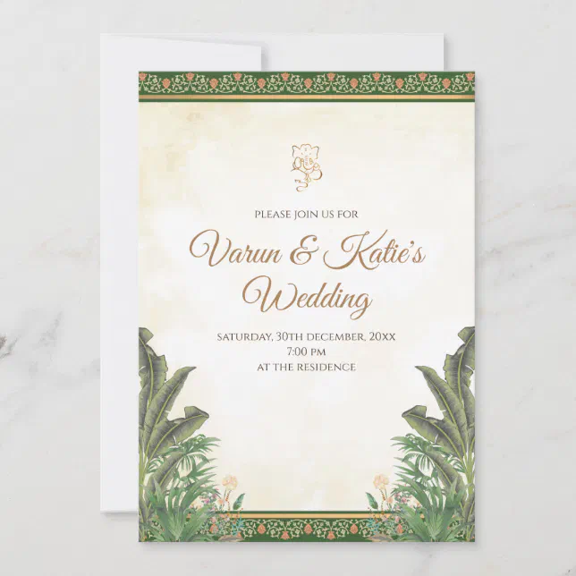 Indian Wedding invitation Hindu invitation | Zazzle