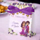 Indian wedding Mehndi purple cute bridal couple Favor Boxes | Zazzle