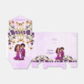 Indian wedding Mehndi purple cute bridal couple Favor Boxes | Zazzle