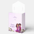 Indian wedding Mehndi purple cute bridal couple Favor Boxes | Zazzle