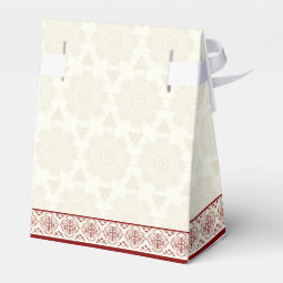 Indian wedding traditional maroon mandala pattern favor boxes | Zazzle