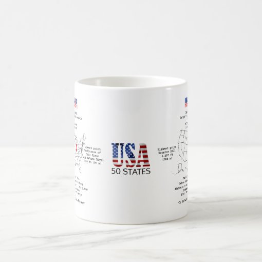 Indiana American state on a map and useful info Coffee Mug | Zazzle