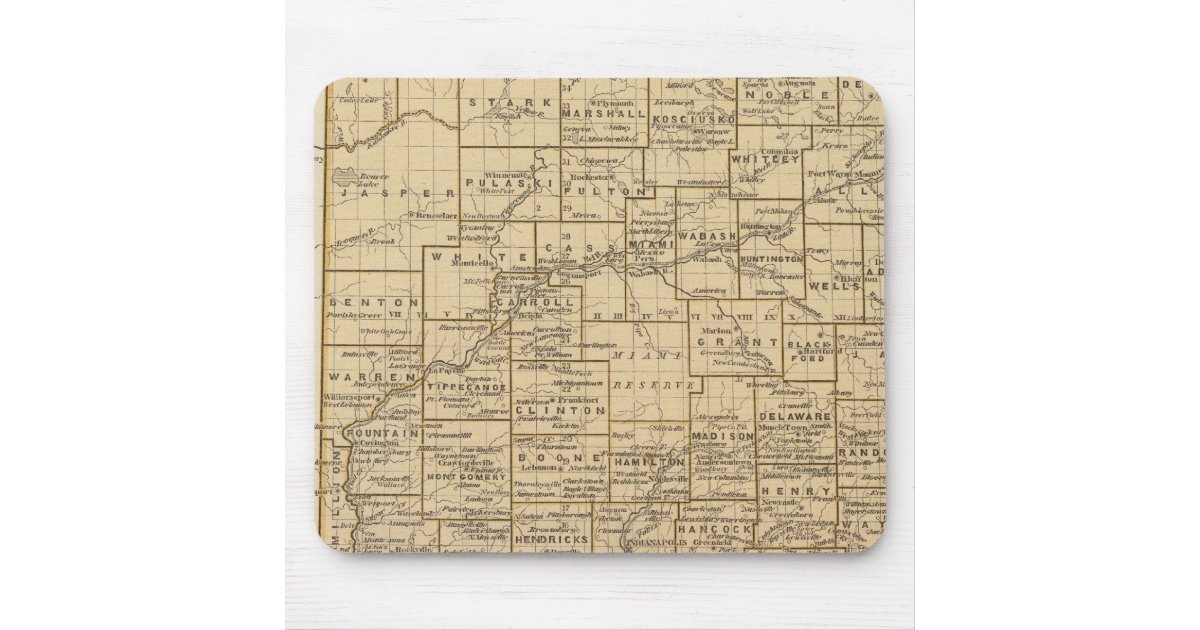 Indiana Atlas Map Mouse Pad | Zazzle