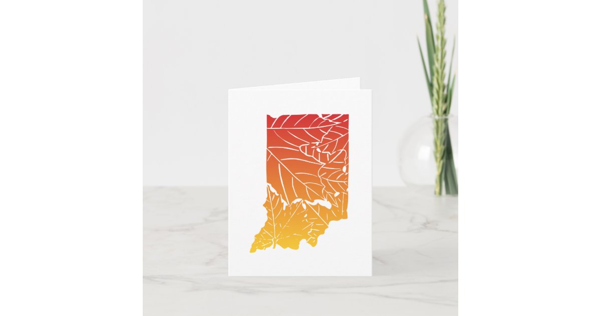 Indiana Autumn Greeting Card | Zazzle