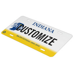 Indiana Custom License Plate | Zazzle