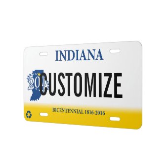 Indiana Custom License Plate | Zazzle