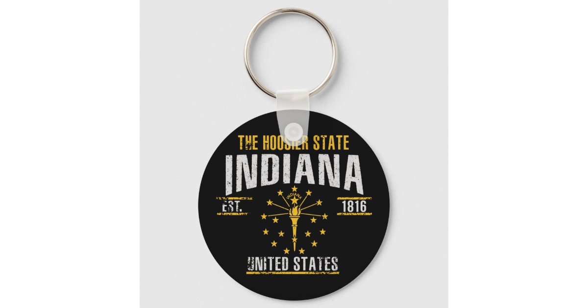 Indiana Keychain | Zazzle