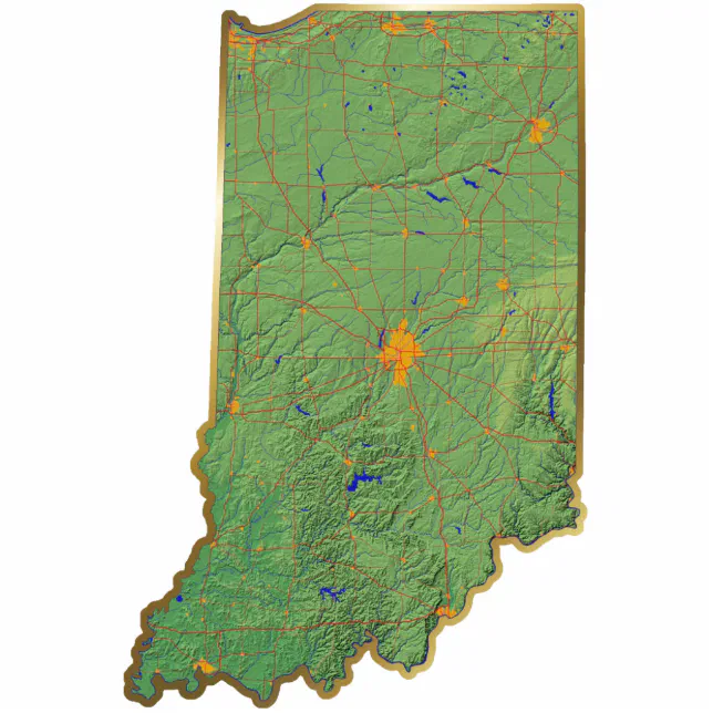 Indiana Map Magnet Cut Out | Zazzle