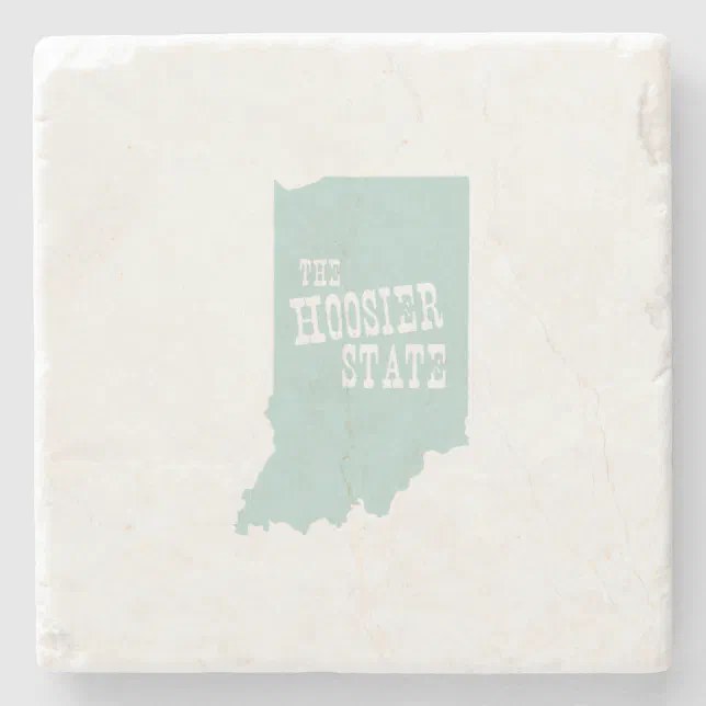 Indiana Nickname Hoosier State Stone Coaster | Zazzle