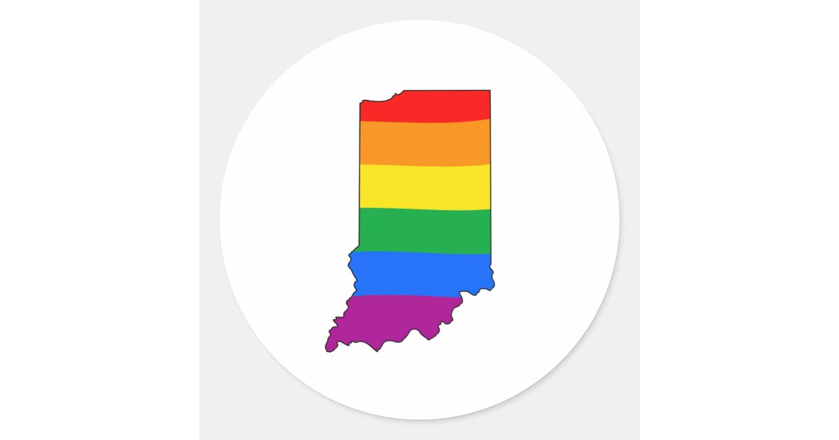 INDIANA PRIDE - CLASSIC ROUND STICKER | Zazzle